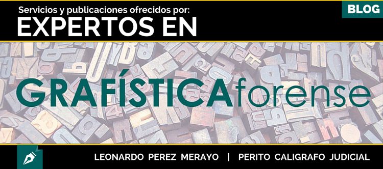 Perito calígrafo - Hoja de contacto - Grafística forense
